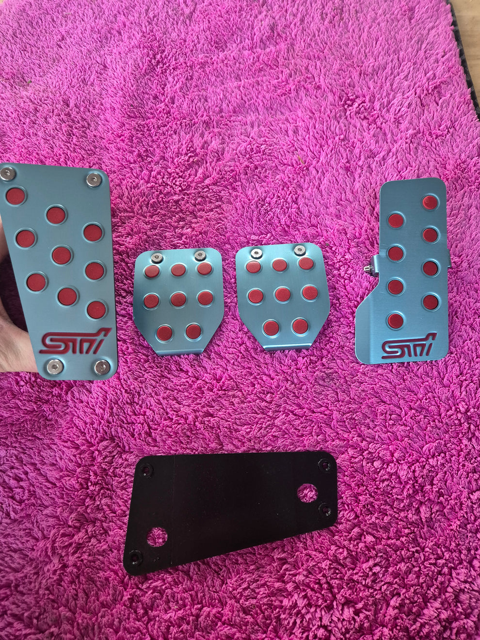 STI Pedal Pad Covers Set MT Blue Impreza GC8/GM8/GF8 ST3600055020